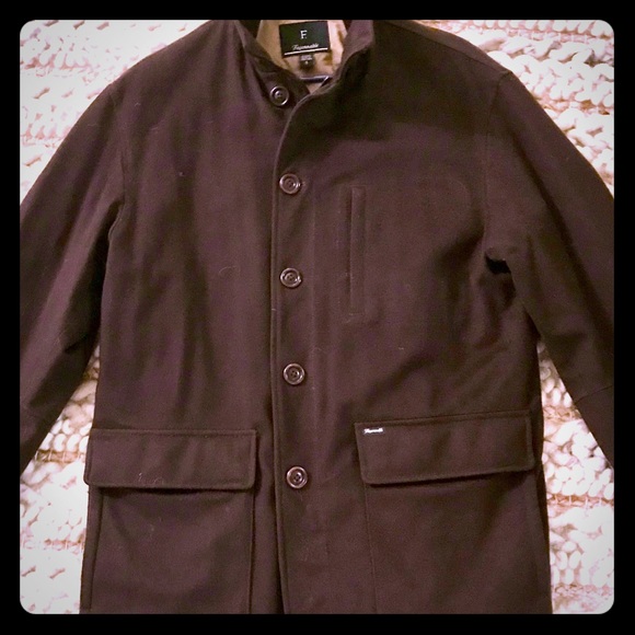 Faconnable | Jackets & Coats | Faconnable Facorain Wool Brown Coat Size ...
